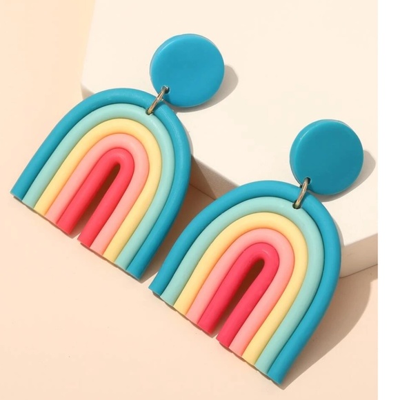 Jewelry | Free Rainbow Clay Boho Peasant Hipster Hippie Art Deco Farm ...